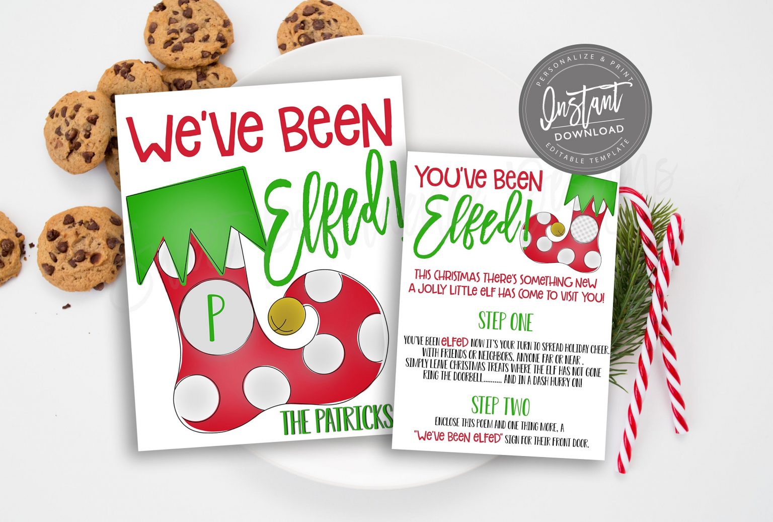 EDITABLE We've Been Elfed Sign, You've Been Elfed, Printable ELF Sign ...