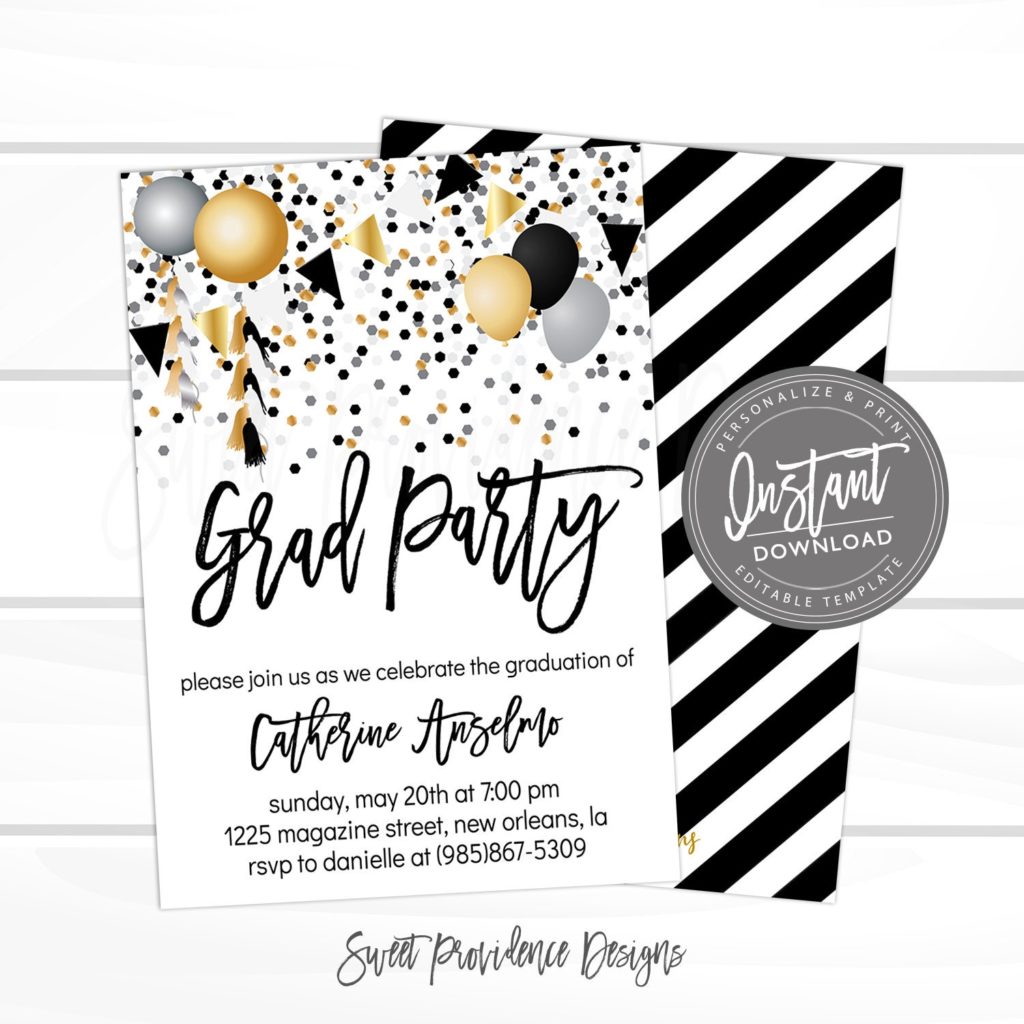 Kindergarten Graduation Ceremony Invitation, Grad Party invite Class of ...