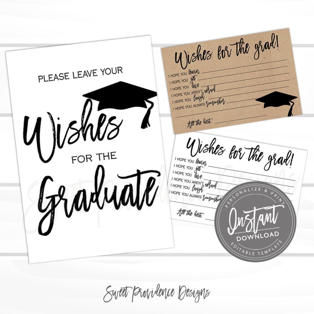 Advice for the Graduate Cards and Sign, Graduation Party Decor ...