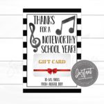 EDITABLE Teacher Gift Card Holder, Teacher Gift, Music Gift Card ...